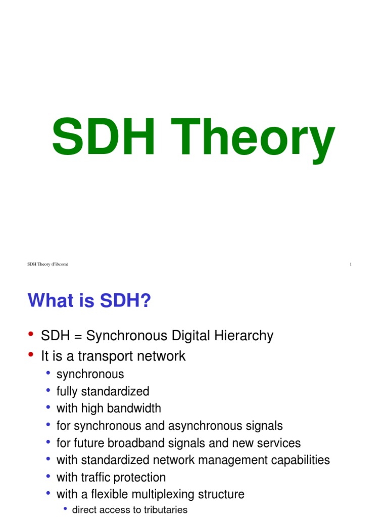 SDH Overview | PDF | Communications Protocols | Internet Protocols