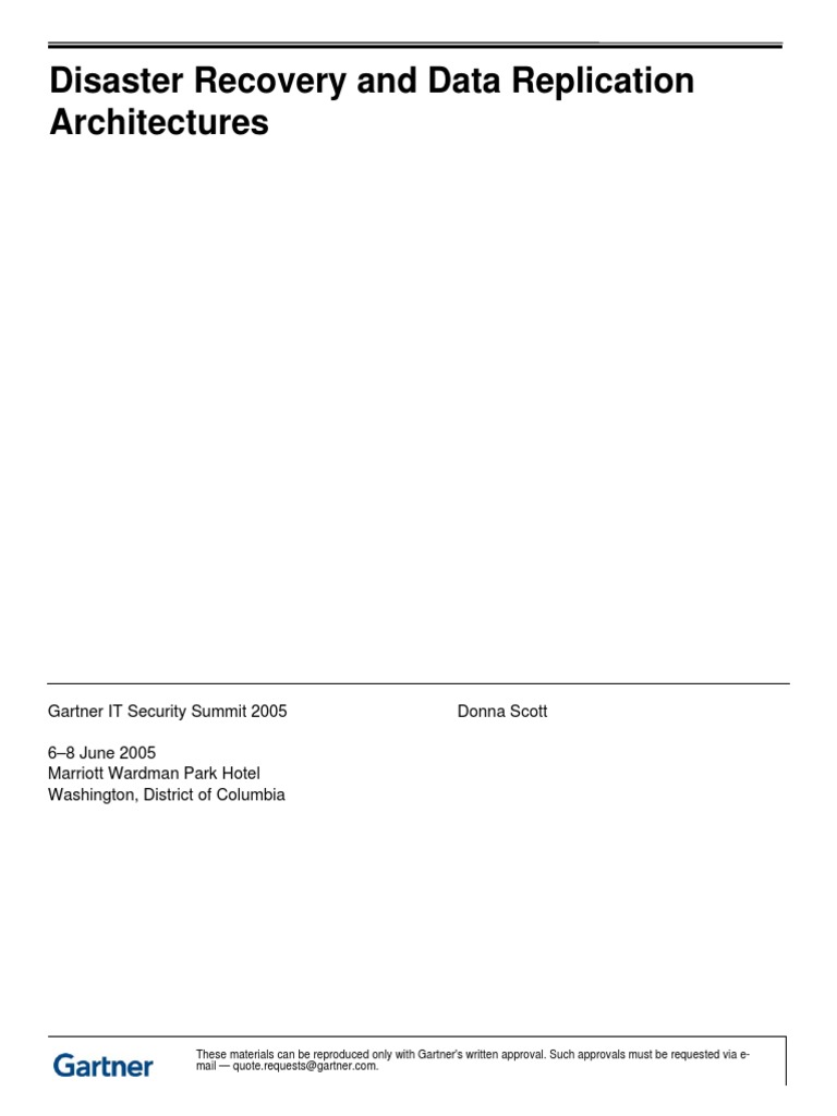 Disaster Recovery and Data Replication Architectures | PDF | Replication (Computing) | Ibm Db2