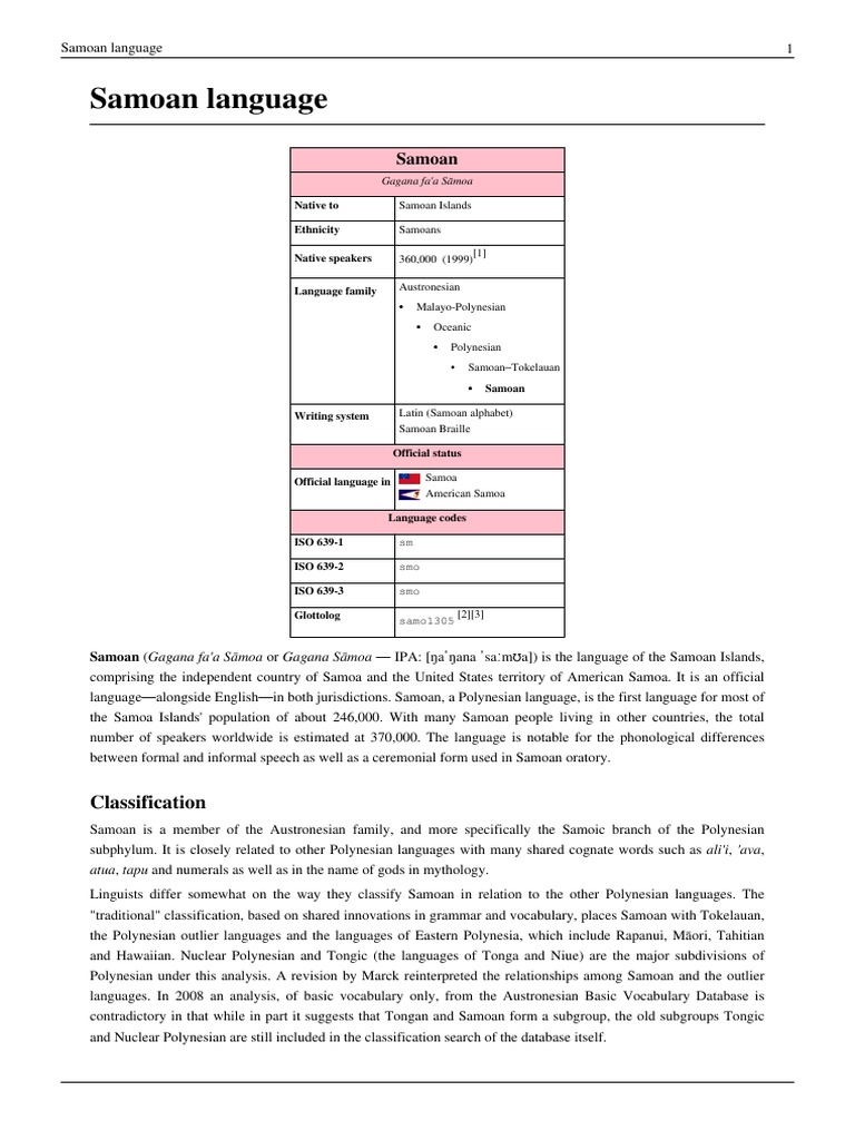 Samoan Language | PDF | Linguistics | Semiotics