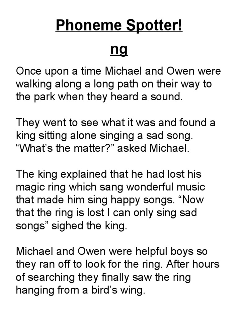 Jolly Phonics Digraph "NG" | PDF | Art | Classics