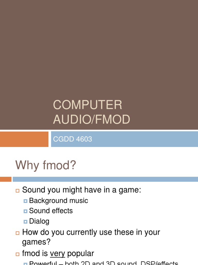 Fmod | PDF | Sampling (Signal Processing) | Tempo