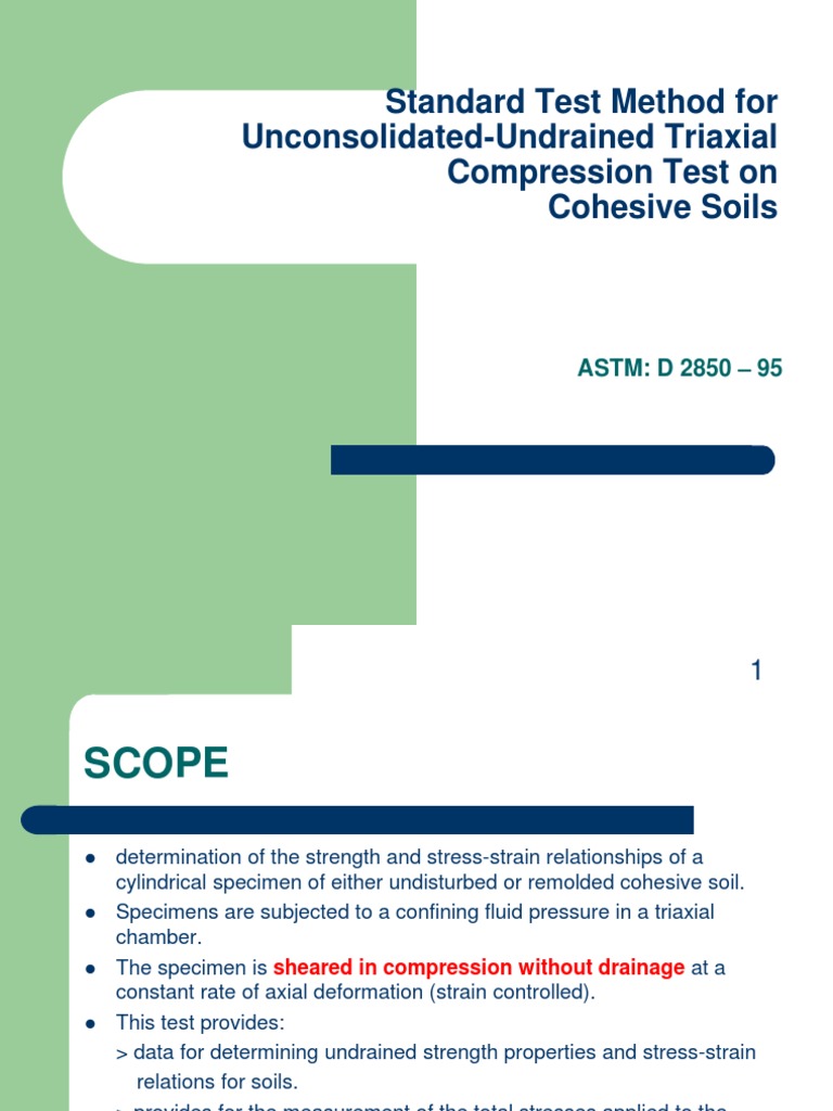 ASTM D2850 Triaxial Test Cohesive Soils | PDF | Strength Of Materials ...