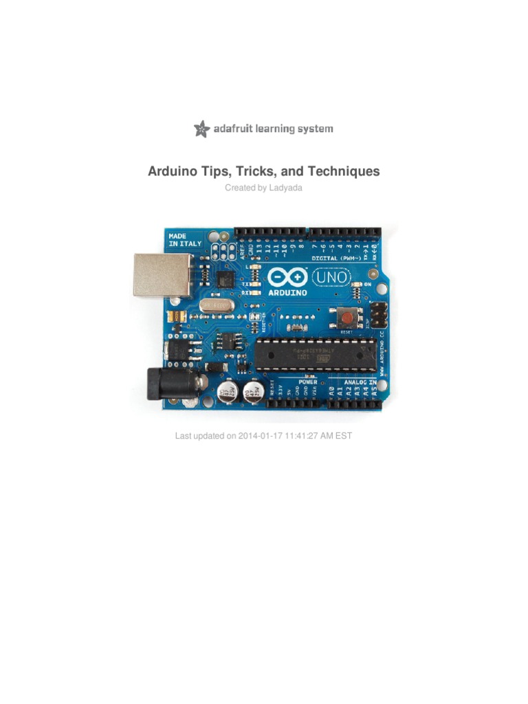Arduino Tips Tricks and Techniques | PDF | Arduino | Digital Technology Arduino Tips Tricks and Techniques | PDF | Arduino | Digital Technology