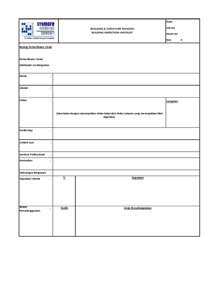 Visual Inspection Checklist - PART I | PDF