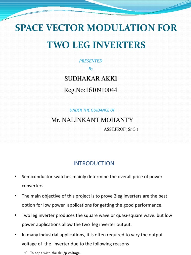 Space Vector Pulse Width Modulation | PDF | Power Inverter | Electrical Engineering