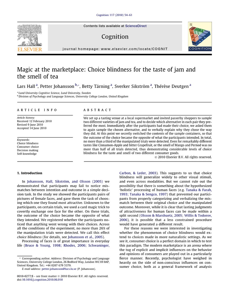Change Blindness | PDF | Experiment | Psychology