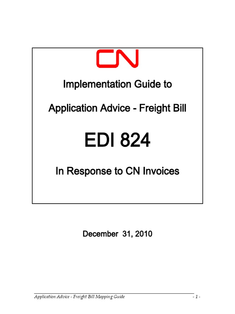 EDI 824 Guide New For Edi Testing | PDF | Electronic Data Interchange ...