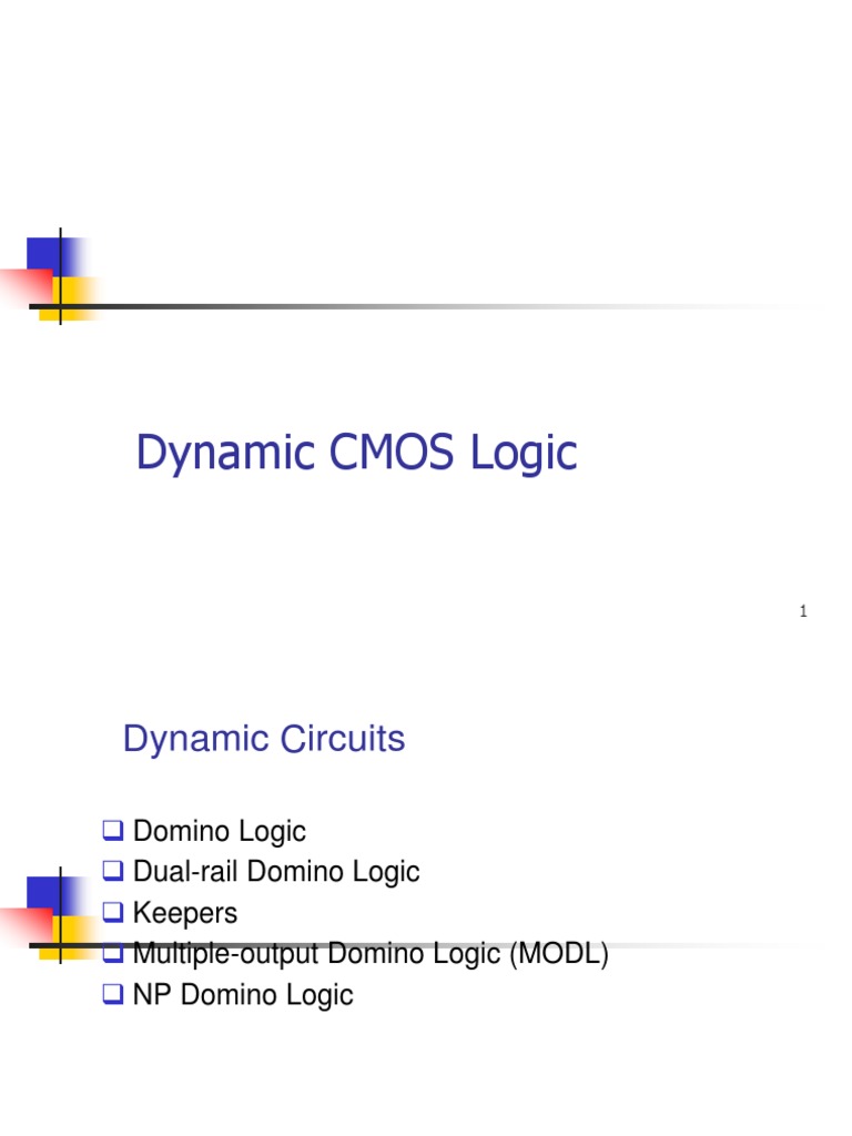 Dynamic Circuit | PDF | Cmos | Logic Gate