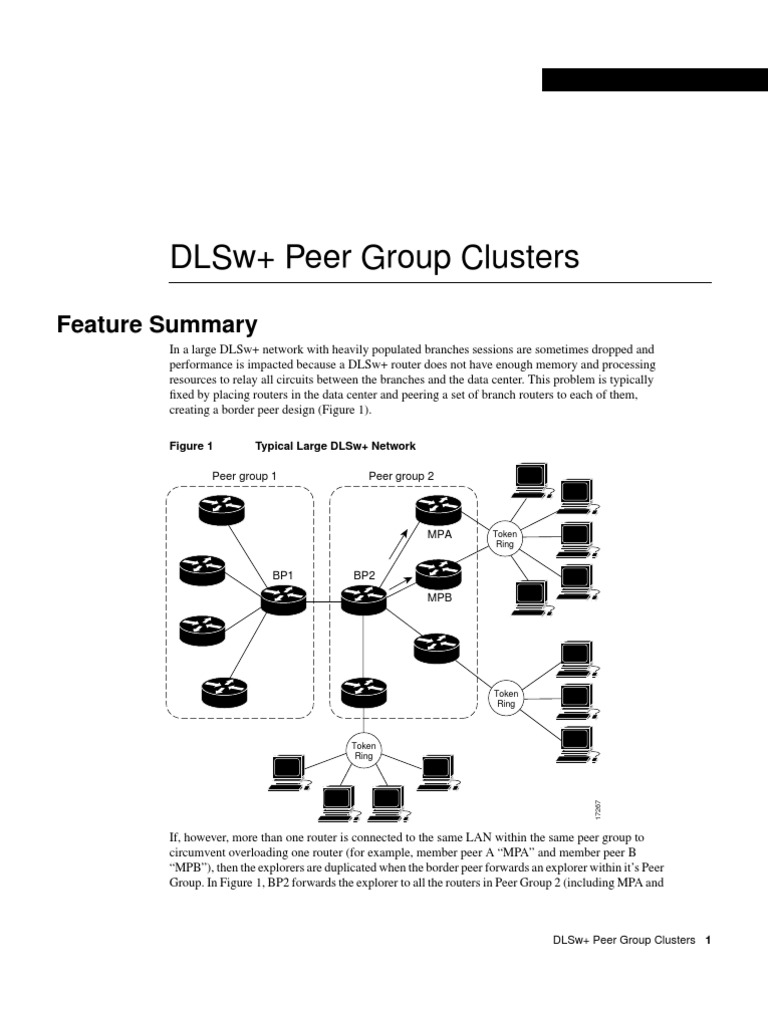 3600 DLSW Peer Group Clusters | PDF | Router (Computing) | Transmission ...