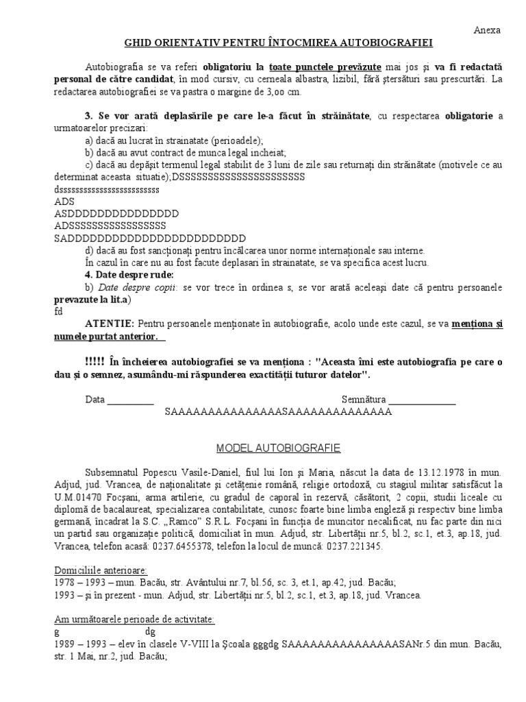 Model Autobiografie | PDF