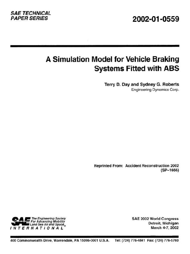 ABS Simulation | PDF | Anti Lock Braking System | Computer Simulation