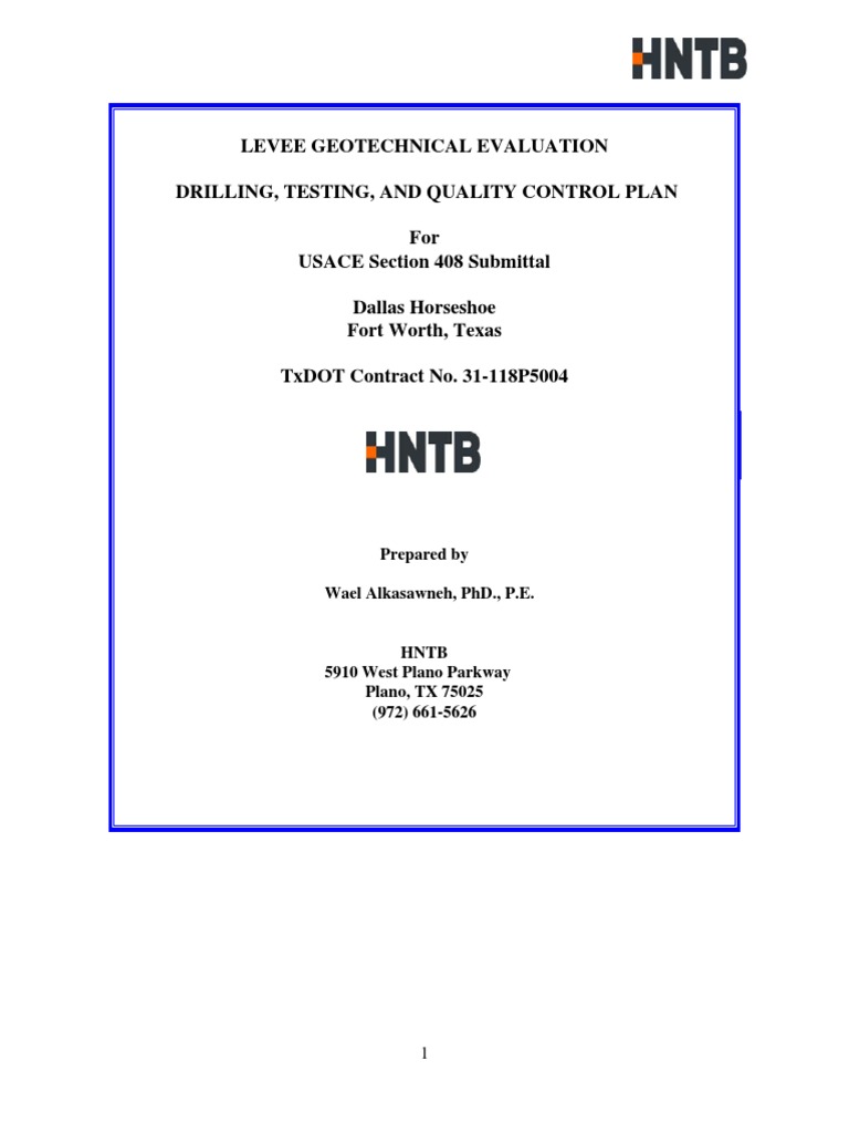Drilling and Testing Quality Control Plan - I-35 Project - Revised ...