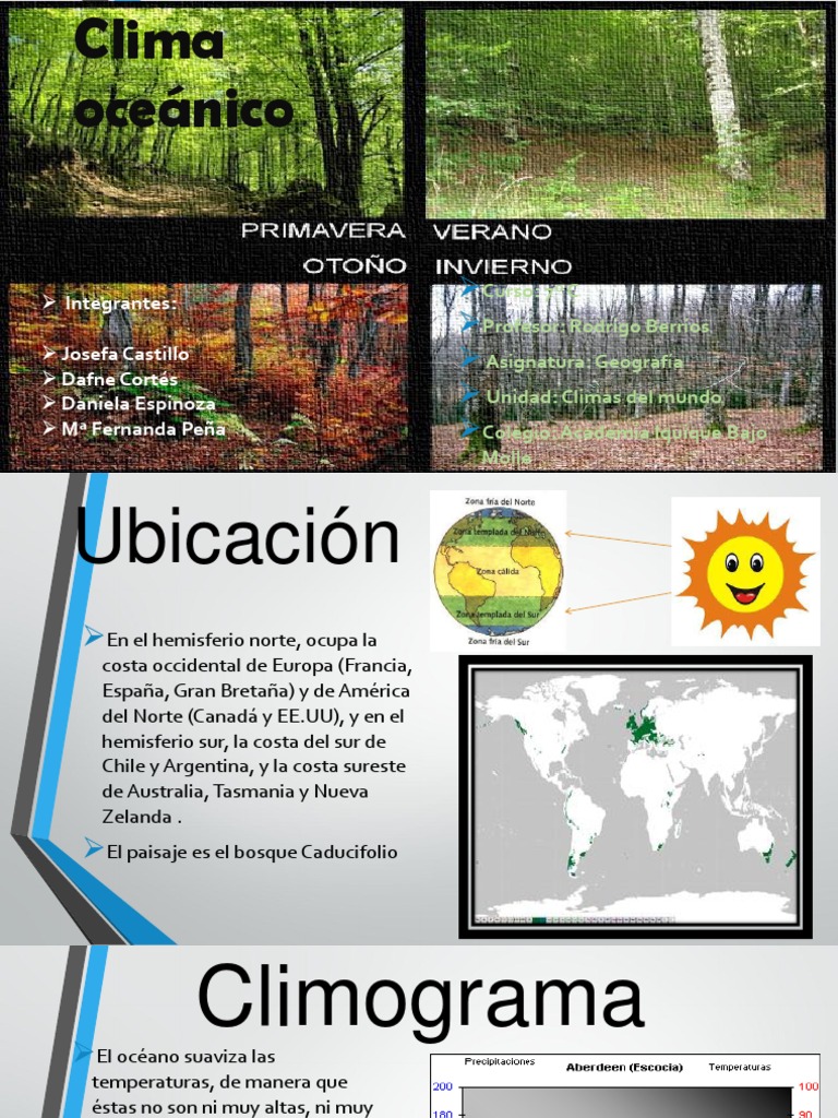 Clima Oceánico: Características y Ubicación | PDF
