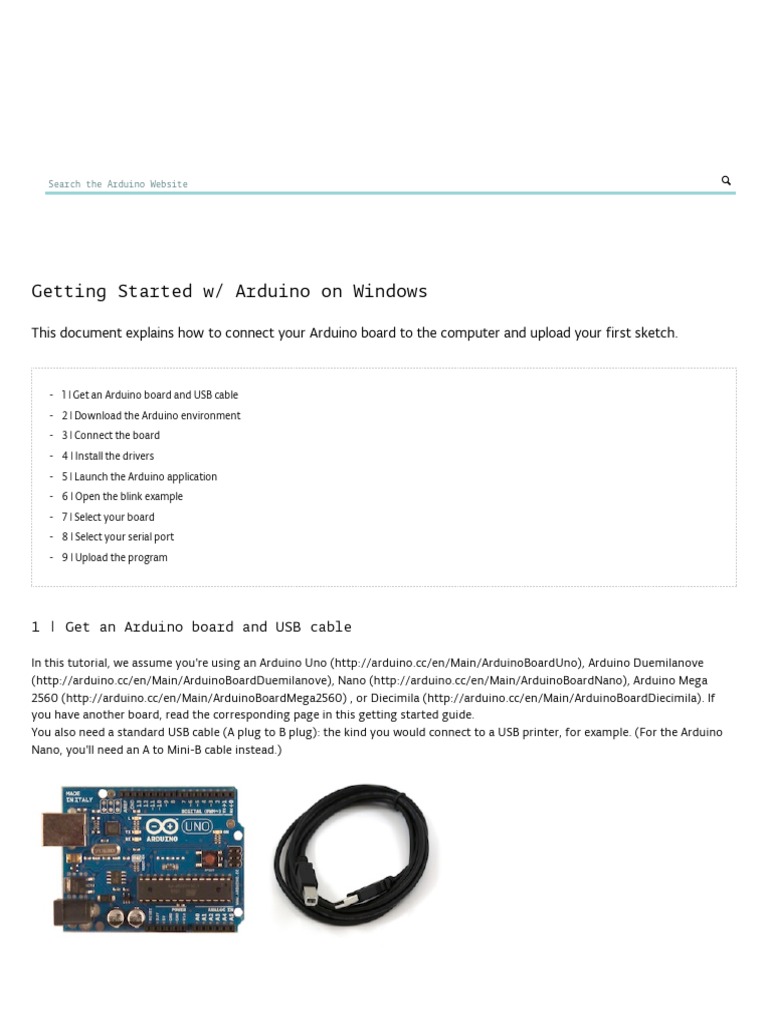 Getting Started W/ Arduino On Windows | Download Free PDF | Arduino | Device Driver