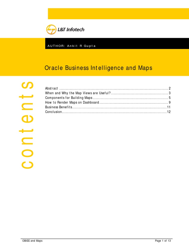 WhitePaper OBIEE Maps | PDF | Oracle Database | Metadata