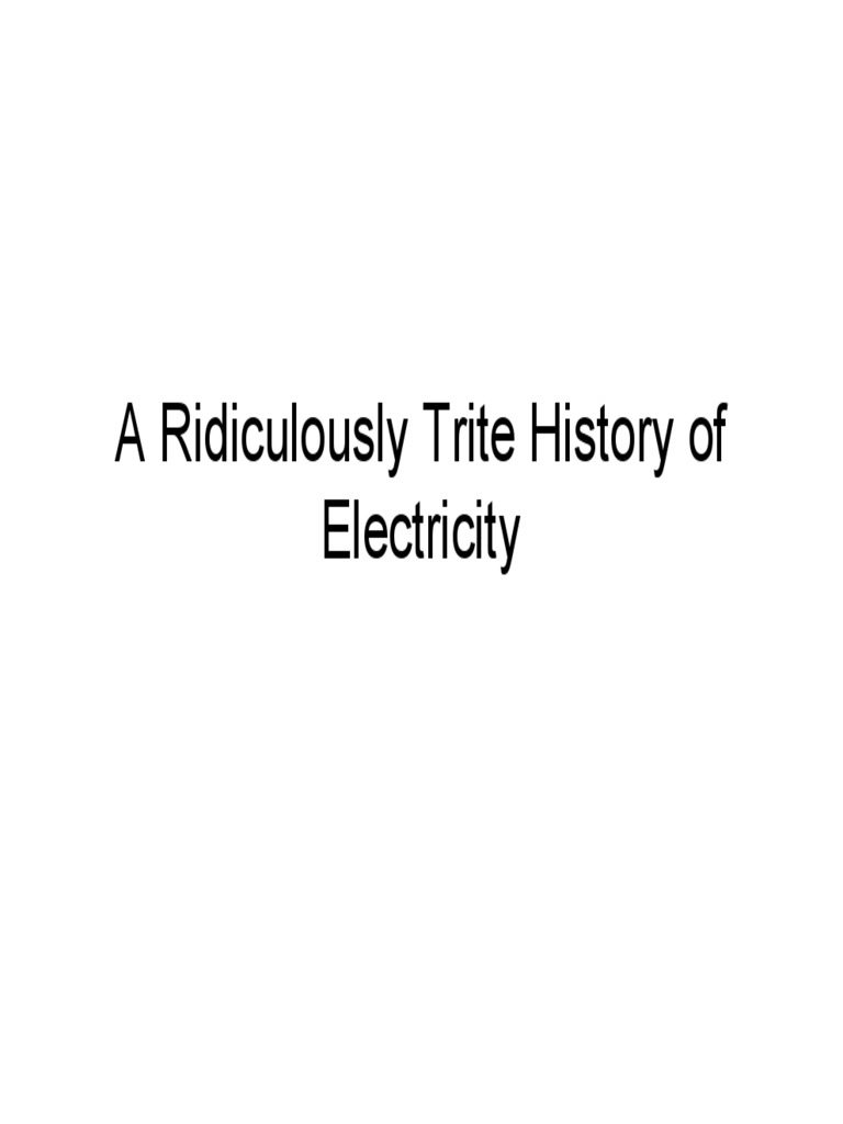 A Short History of Electricity | PDF | Luminiferous Aether | Electricity