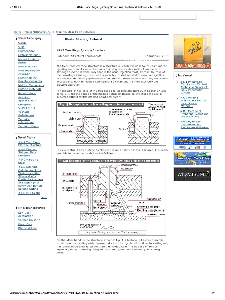 #142 Two-Stage Ejecting Structure - Technical Tutorial - MISUMI | PDF ...