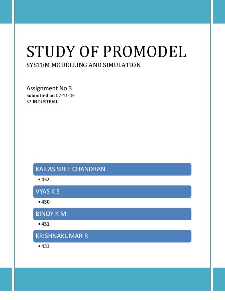 Study of Promodel: System Modelling and Simulation | PDF | Simulation ...
