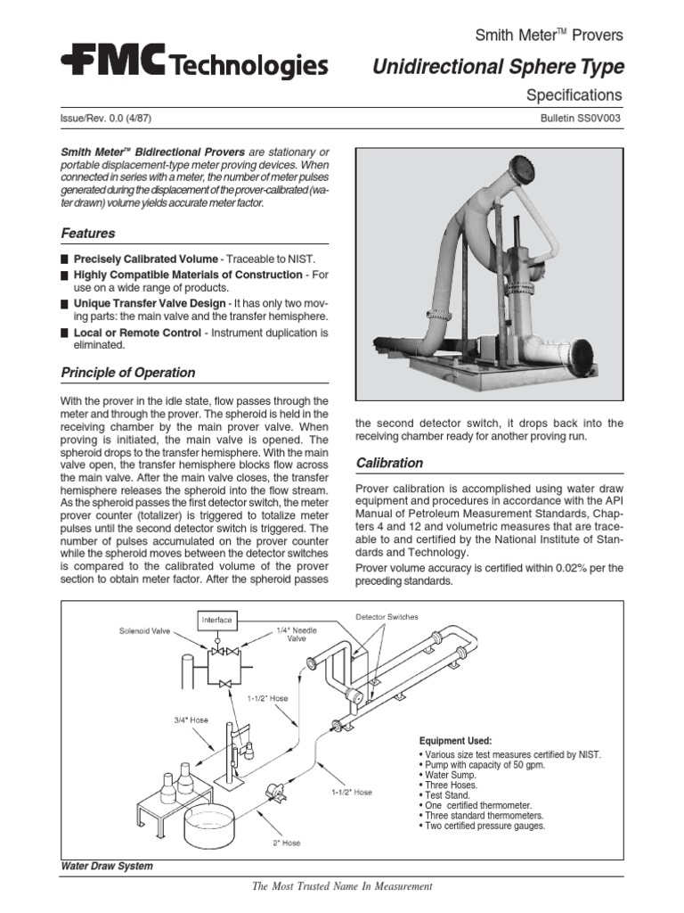 Unidirectional Sphere Prover Specifications | PDF | Calibration ...