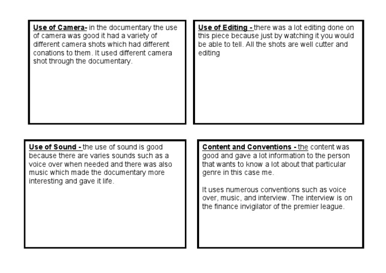Documentary Techniques Analysis | PDF