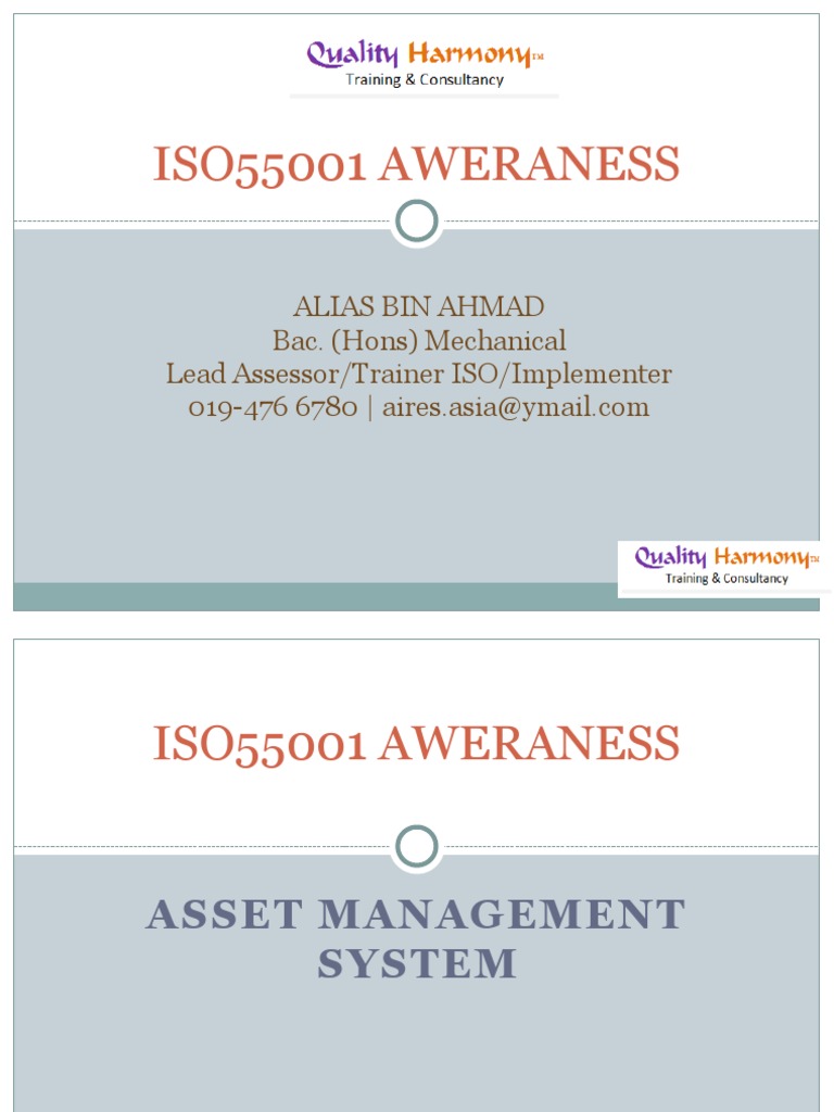 ISO55001:2014 Asset Management System | PDF | International Organization For Standardization ...