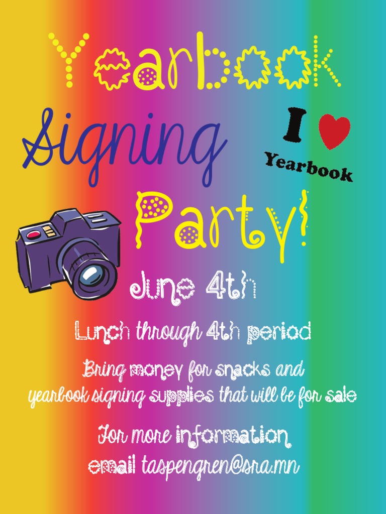 Yearbook Signing Party on June 4th | PDF