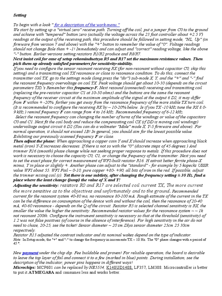 Setting Krot M | PDF | Inductor | Resonance