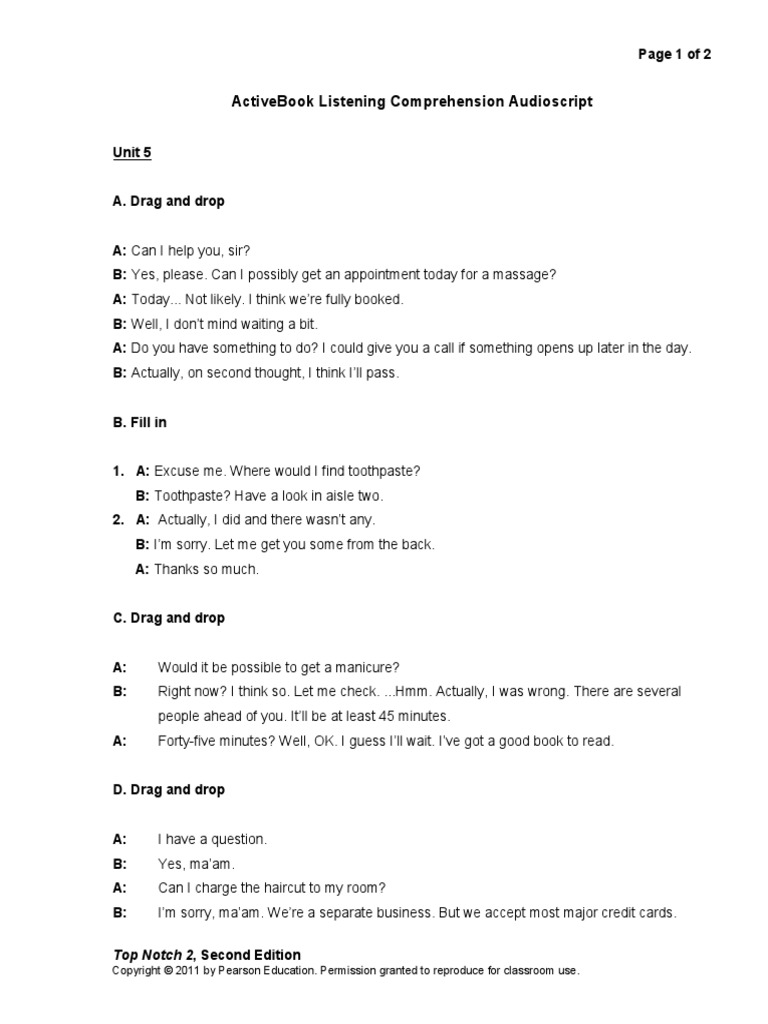 UNIT 05 ActiveBook Audio | PDF