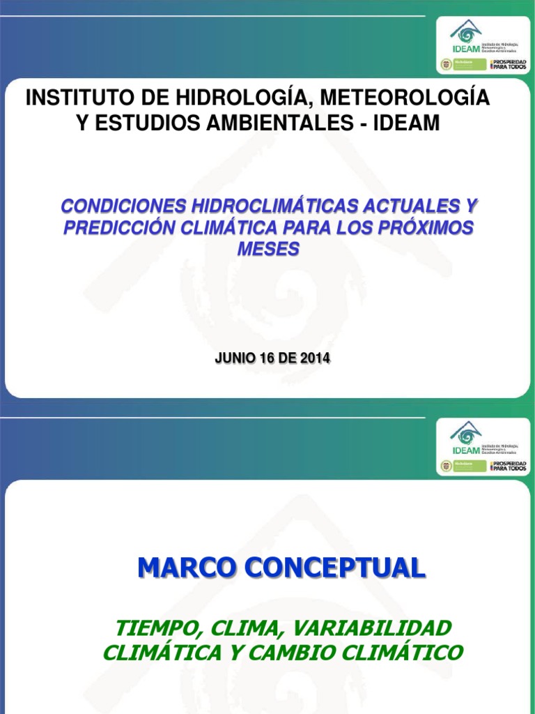 Condiciones Climaticas Actuales Junio 16 de 2014 | PDF | Clima | Cambio ...