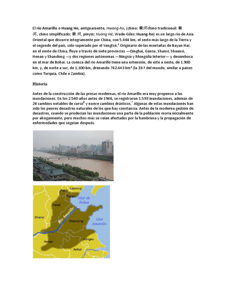 Ubicación y características del río Amarillo | PDF | Agua | Politica ...