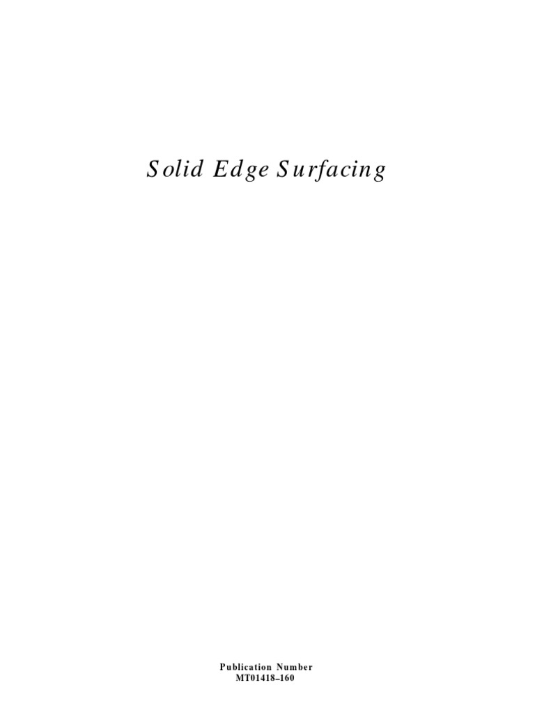 Solidedge Surface Modeling Pdf
