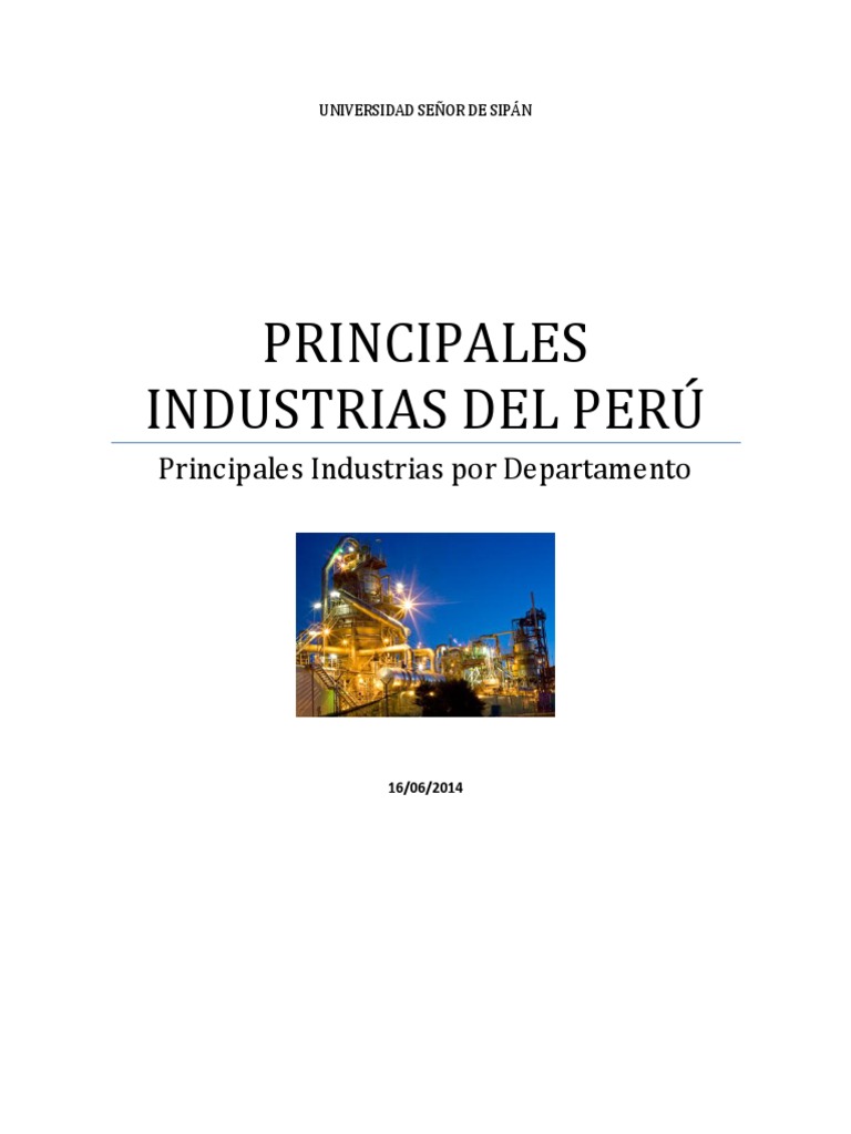 Principales Industrias Del Perú | Perú | Cobre | Prueba gratuita de 30 ...