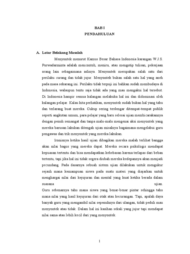 Budaya Mencontek | PDF