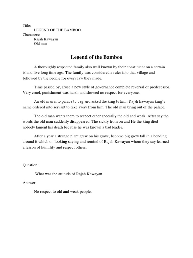 Legend of The Bamboo | PDF