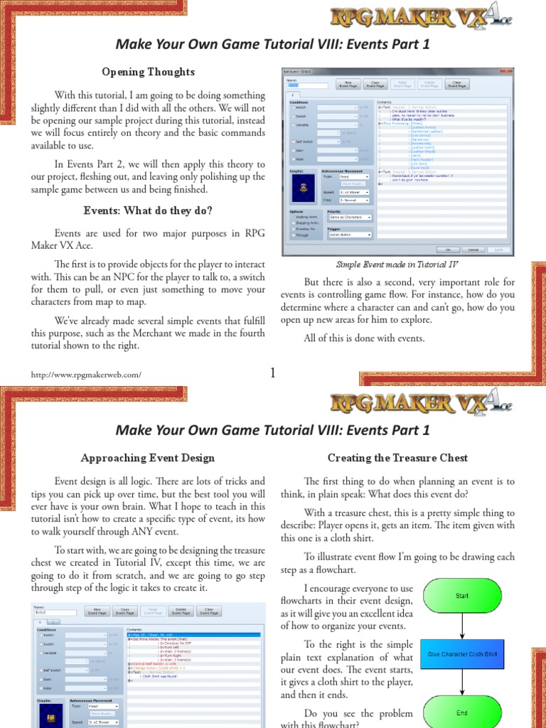 Flowcharting Event Logic: A Tutorial on Planning RPG Maker VX Ace Events Through Diagramming ...