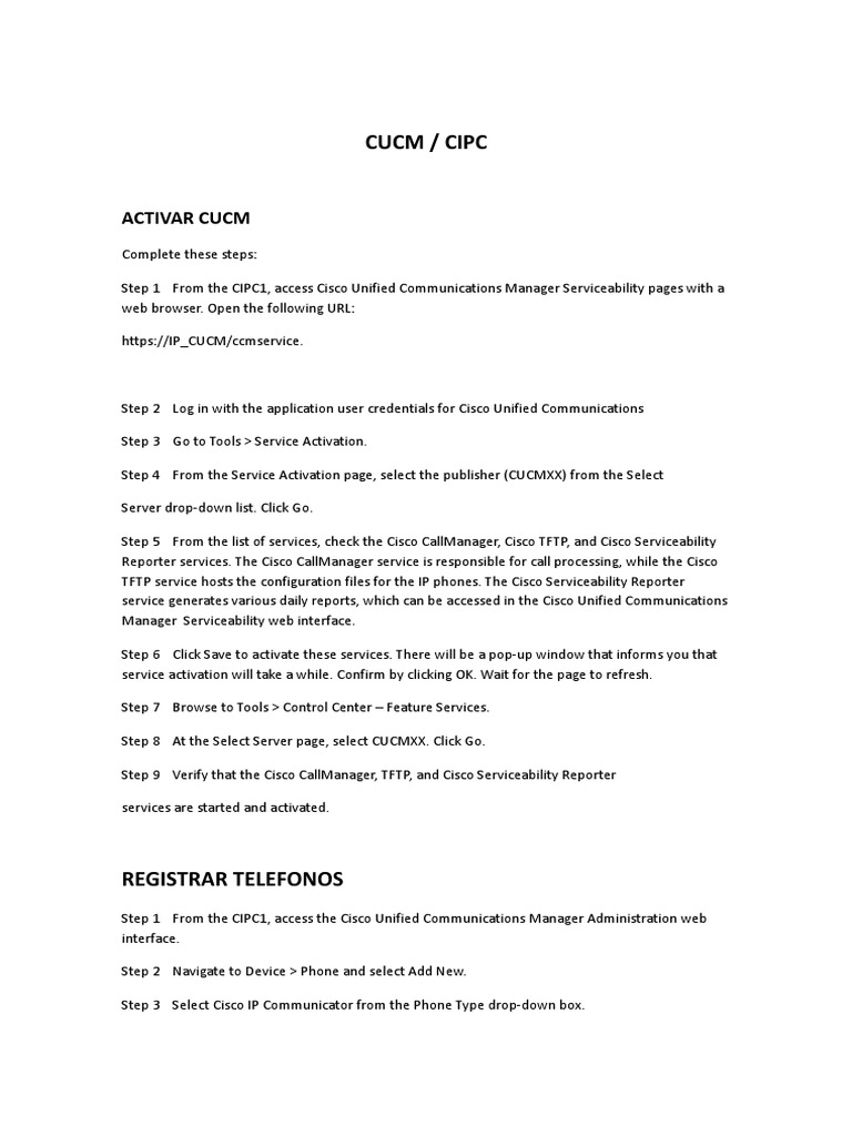 4 Verificar Cucm Cipc | PDF | World Wide Web | Internet & Web