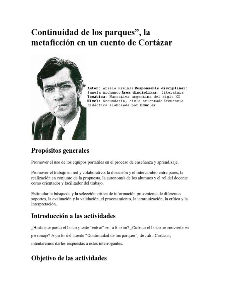 Continuidad de Los Parques | PDF | Lectura (proceso) | Cuentos