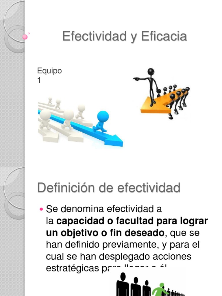 Efectividad y Eficacia | PDF | Eficiencia | Conceptos psicologicos