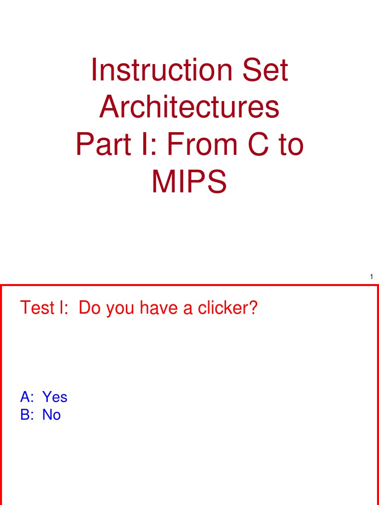 4 3 01 ISA Part I Annotated | PDF | Instruction Set | Mips Instruction Set