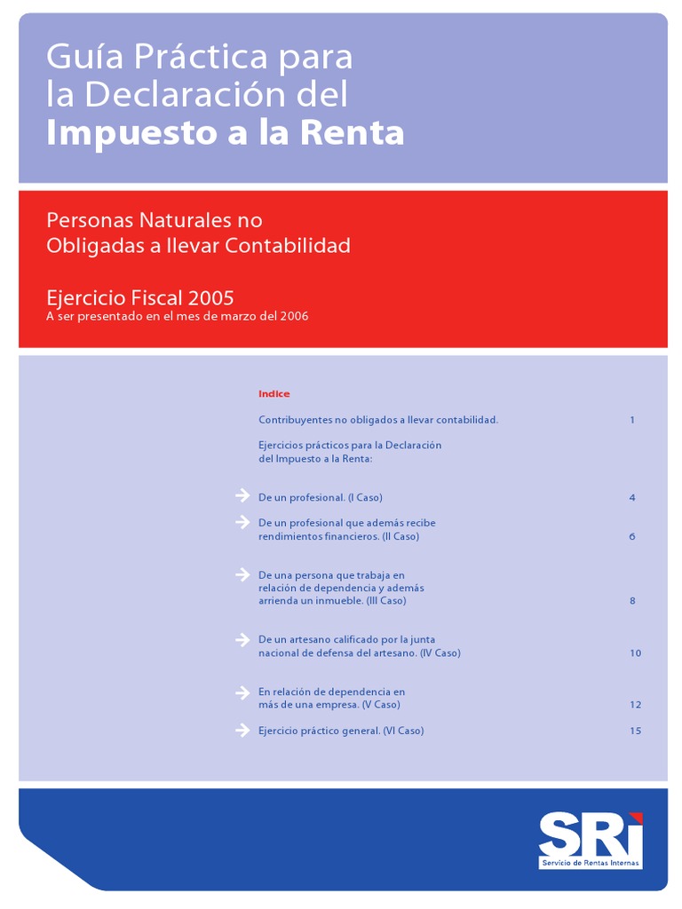 Ejercicio Declaracion Impuesto Renta | PDF | Impuesto sobre la renta | Impuestos