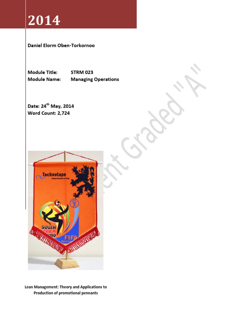 Lean Management Assignment | PDF | Lean Manufacturing | Inventory