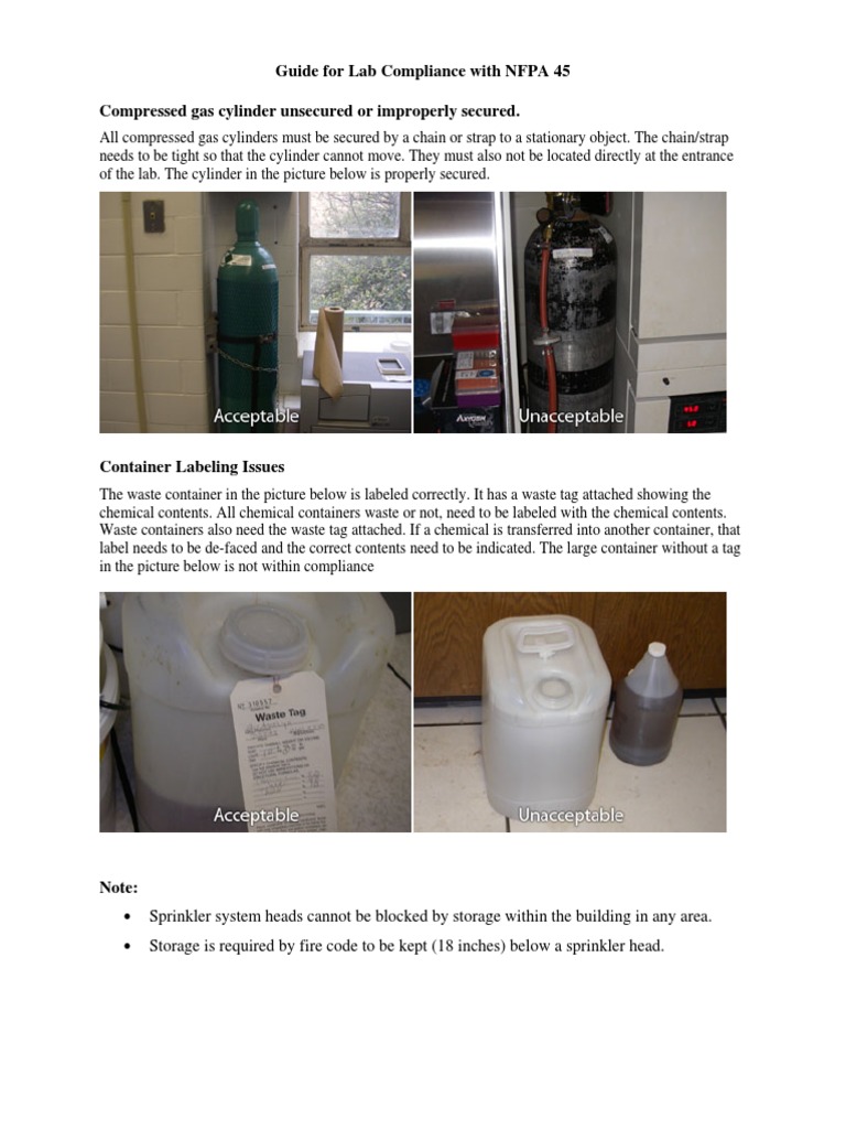 Guide For Lab Compliance With NFPA 45 | PDF | Fire Safety ...