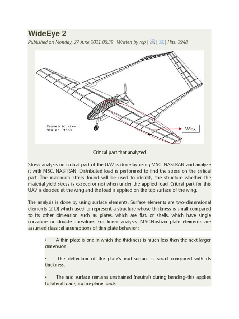 Wing Analysis in Nastran | PDF | Stress (Mechanics) | Materials Science