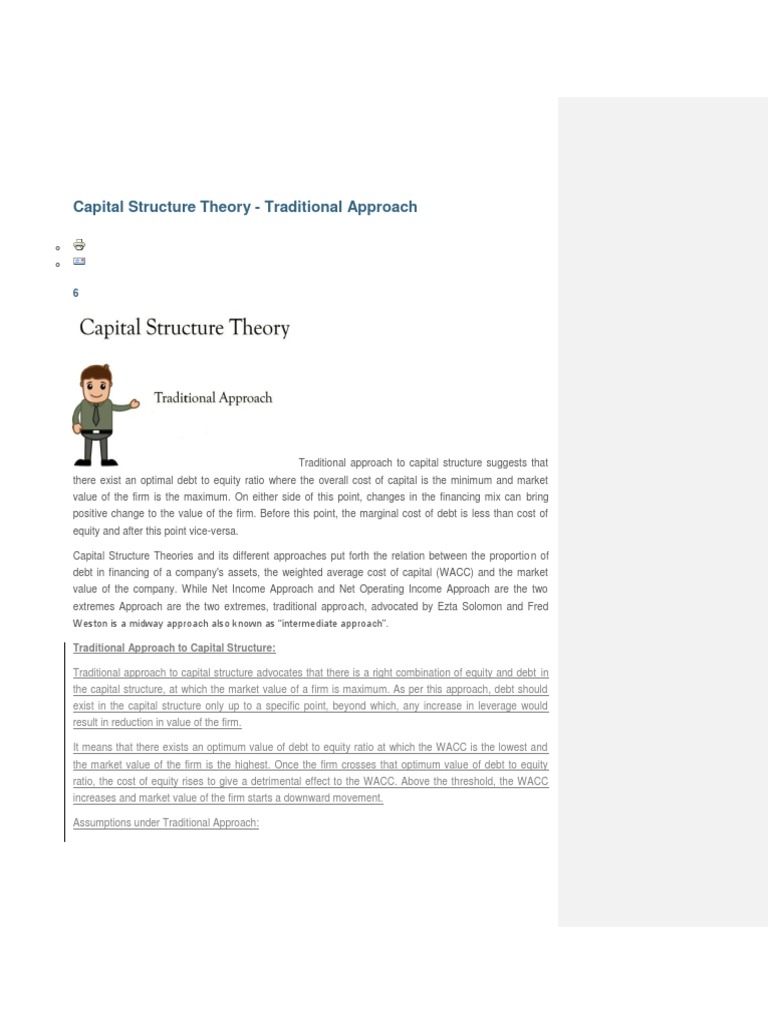Capital Structure Theory | PDF | Cost Of Capital | Capital Structure