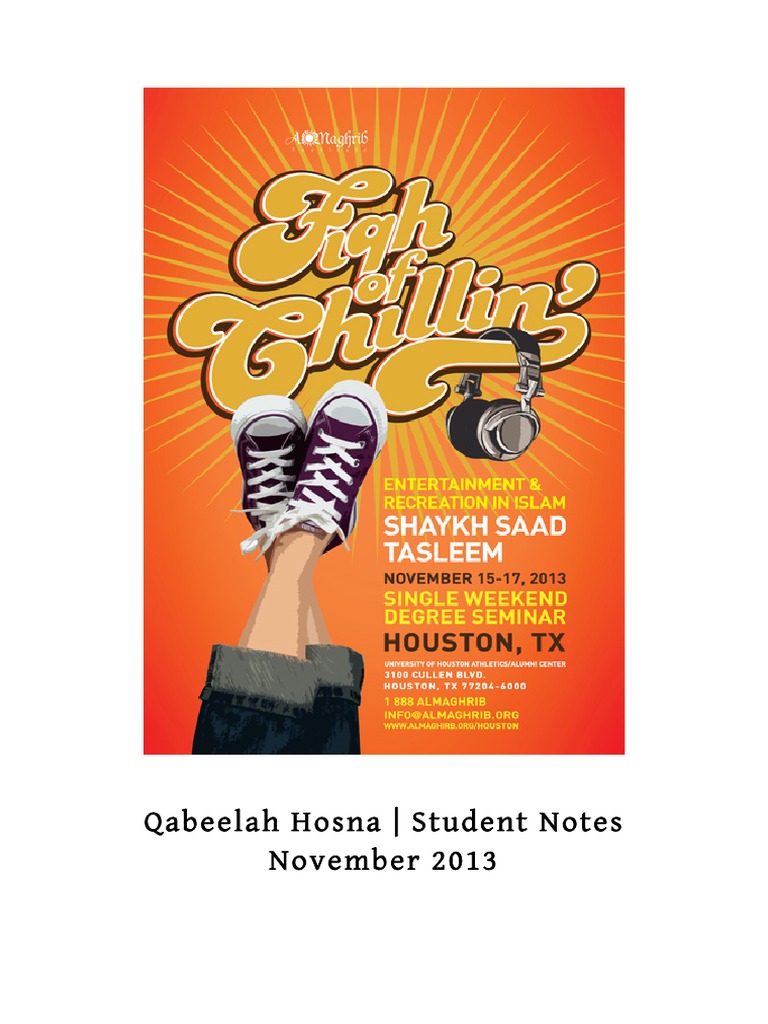 Entertainment & Recreation in Islam (Fiqh of Chillin') | PDF ...