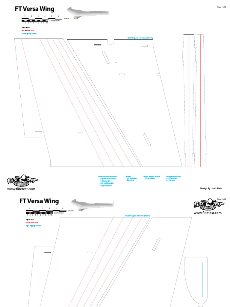 FT Versa Wing Specifications and Plans | PDF | Teaching Methods & Materials