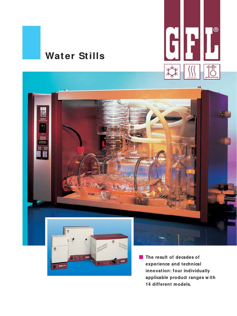 Water Stills Brochure GFL | PDF | Distillation | Tap (Valve)