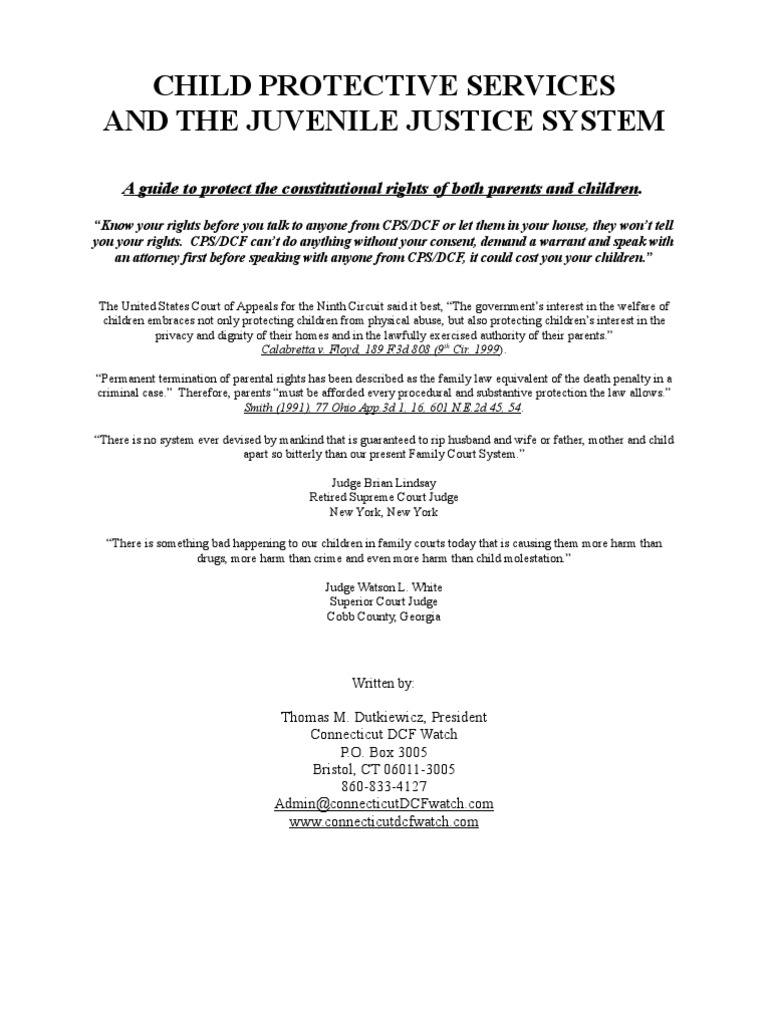 DCFS and Your Rights | PDF | Search And Seizure | Fourth Amendment To ...