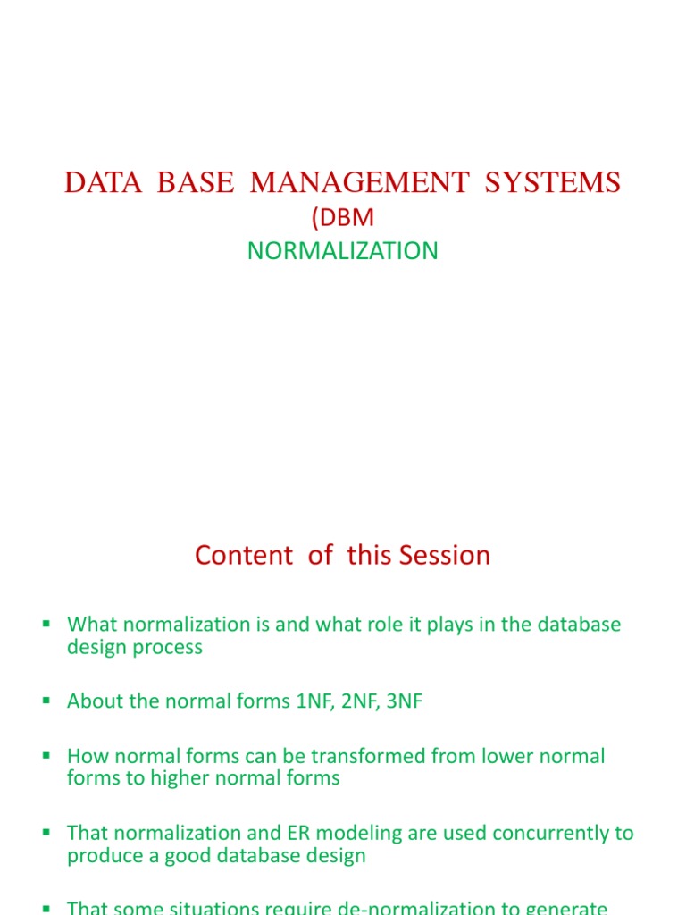 Dbms 5 Normalisation Databases Areas Of Computer Science