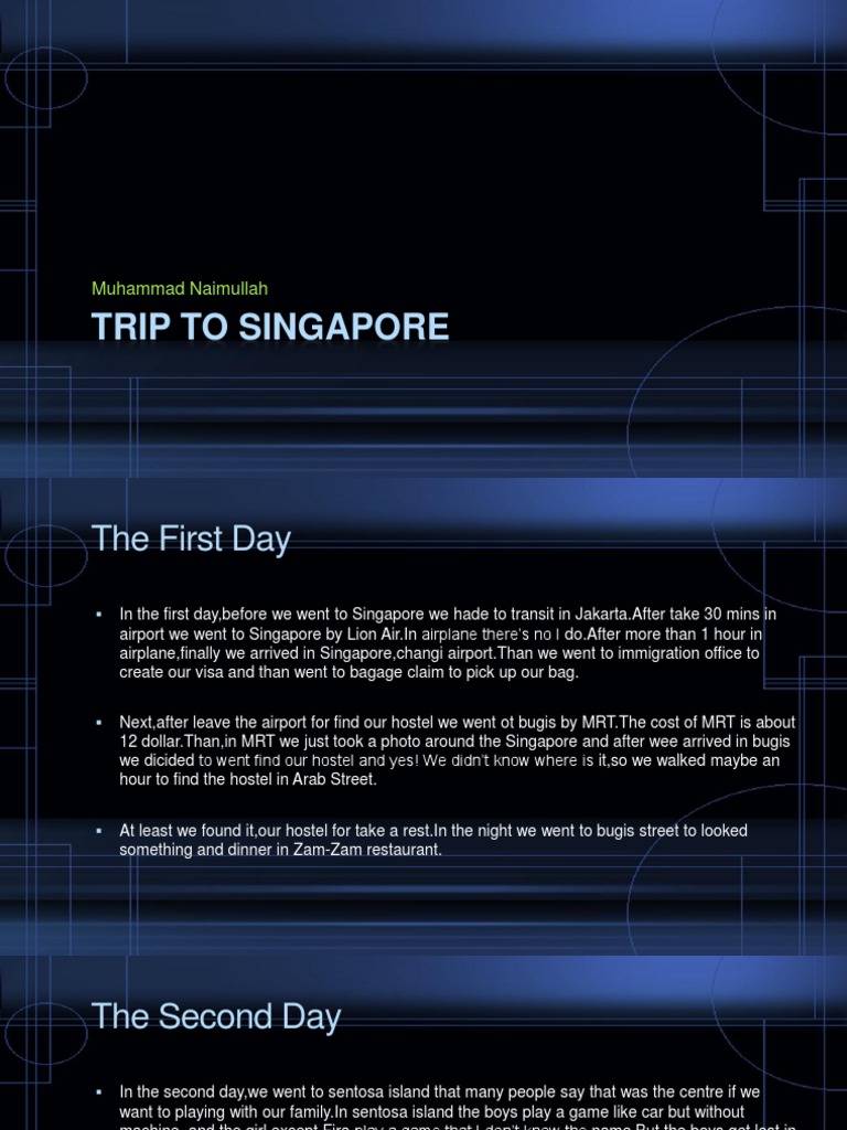 Student Trip to Singapore | PDF | Travel | Language Arts & Discipline